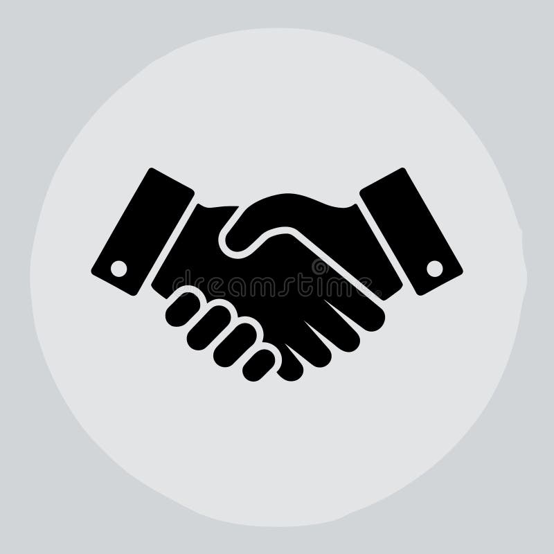 Black Silhouette Handshake Symbol Stock Vector - Illustration of ...
