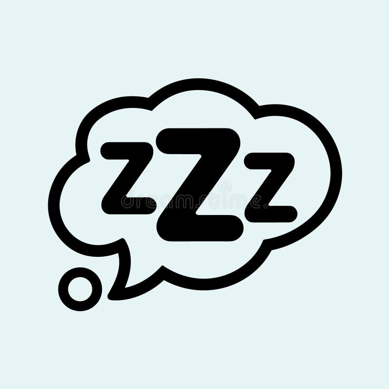 Sleeping Zzz Speech Bubble Icon Stock Vector - Illustration of mark ...