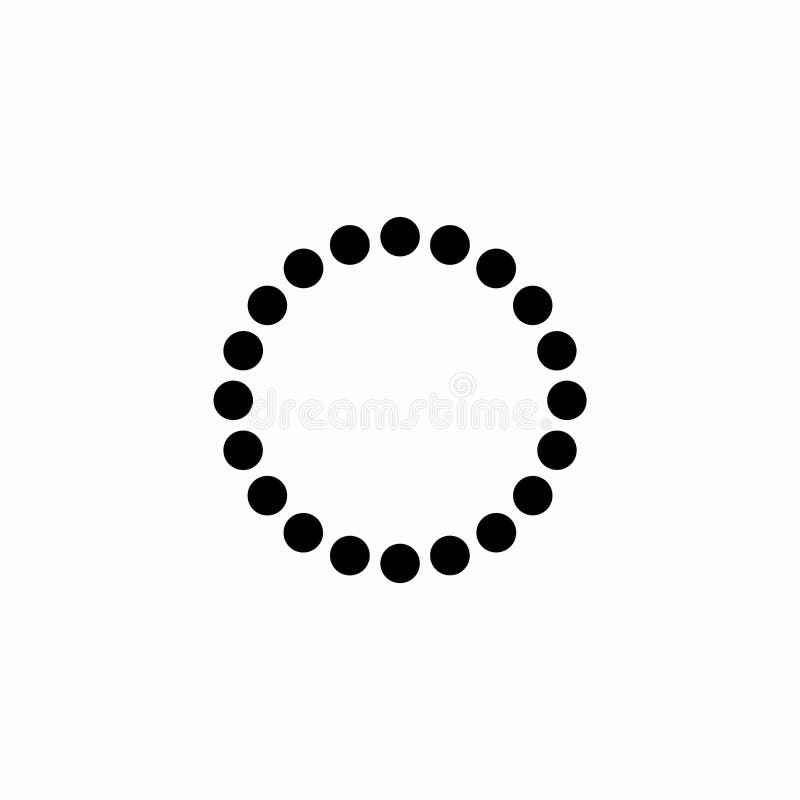 Dotted Circle Outline stock vector. Illustration of circular - 358143314