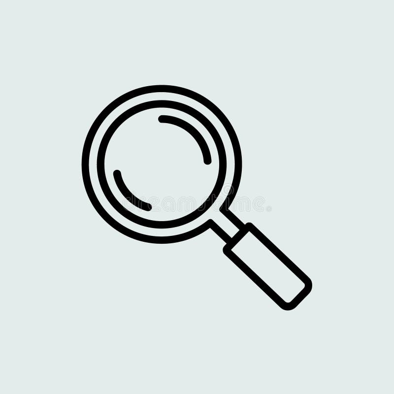 Magnifying Glass Outline Icon Stock Vector - Illustration of handle ...