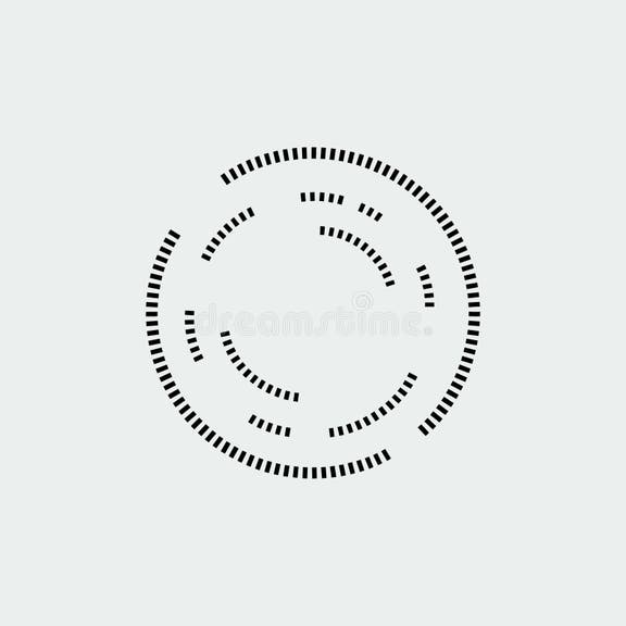 Dashed Line Circle Outline stock vector. Illustration of background ...