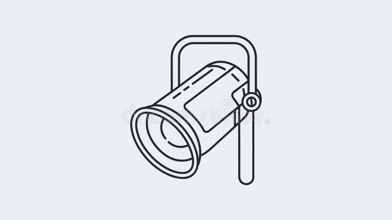 Spotlight Line Art Illustration Stock Vector - Illustration of ...