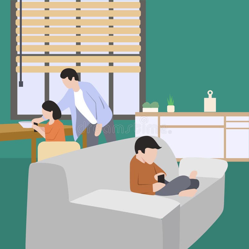 Boy Playing Phone Stock Illustrations – 977 Boy Playing Phone Stock ...