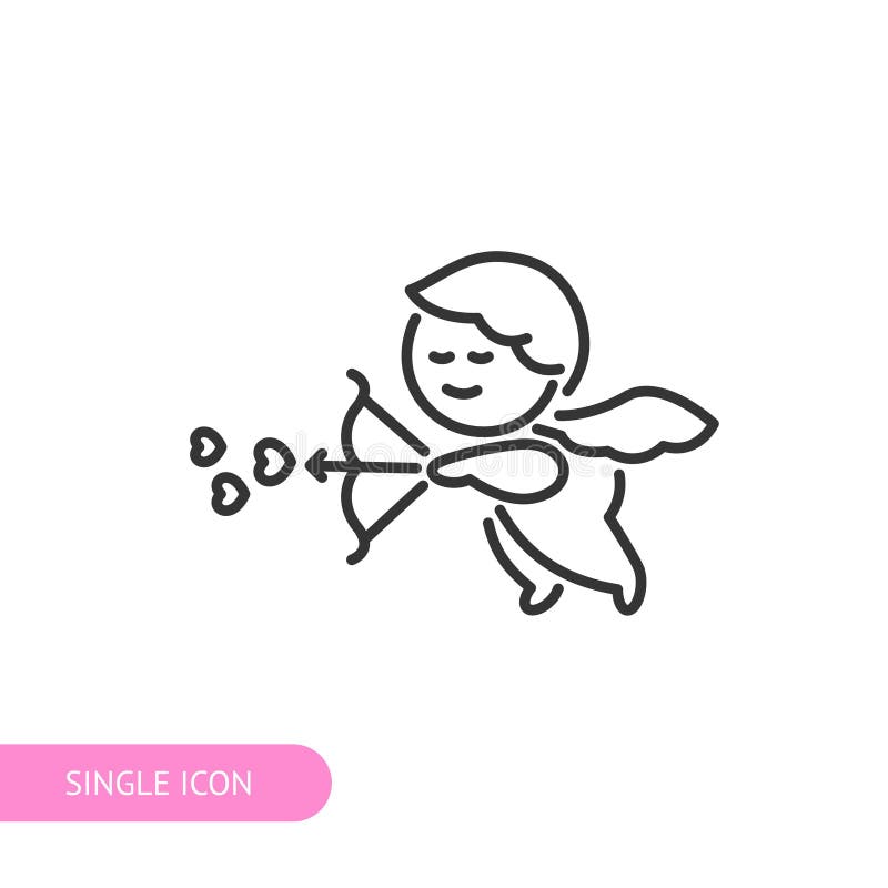 Cupid Icon for Valentines Day Stock Vector - Illustration of child ...