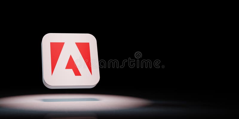 Adobe Inc. App Icon Spotlighted on Black Background Editorial Image ...