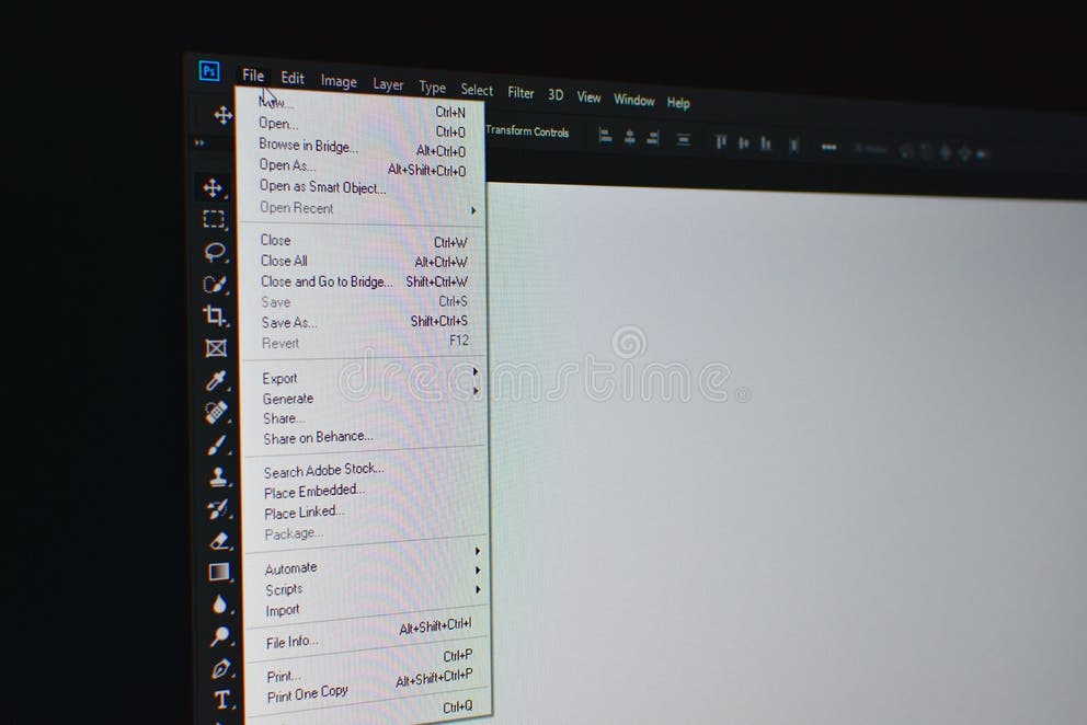 Adobe Photoshop on Computer Screen Editorial Stock Photo - Image of ...
