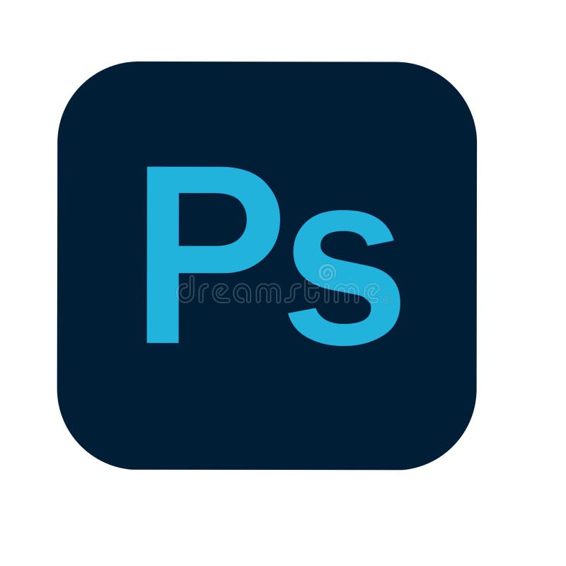 Adobe Photoshop Logo Icon App Editorial Image - Illustration of icon ...