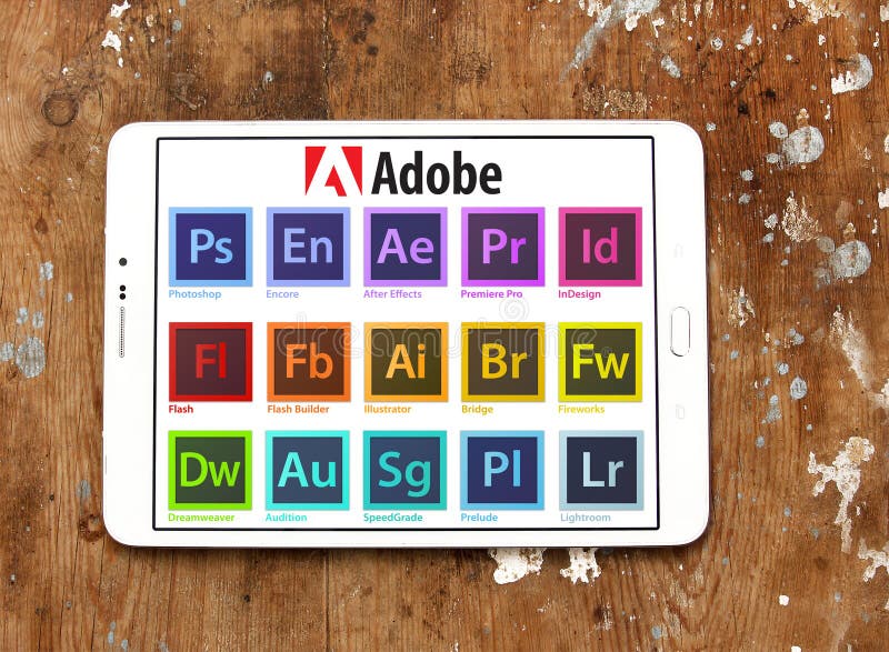 Adobe Programa Logotipos E Iconos Foto de archivo editorial - Imagen de ...