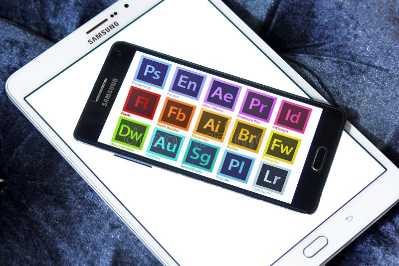 Adobe Programma Il Logos E Le Icone Fotografia Stock Editoriale ...