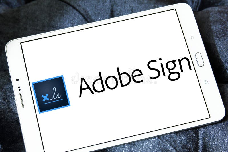 Adobe Sign logo editorial photography. Image of logotype - 118508542