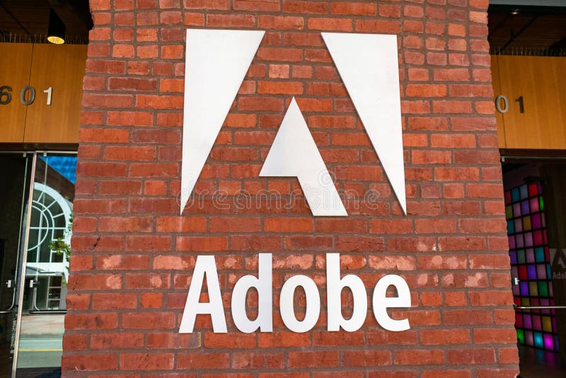 Adobe Logo is Displayed on Adobe Inc. Office Headquarters Towers ...