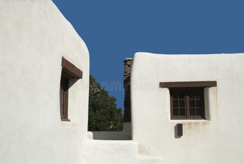 White adobe house stock image. Image of tile, christmas - 34662807