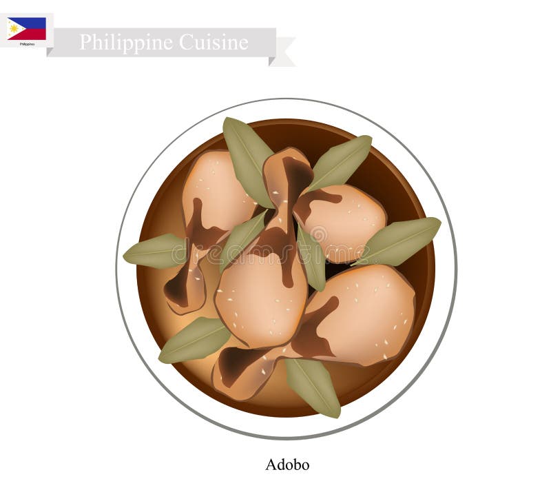 Philippine Cuisine Traditional Food National Dishes On A Wooden Table