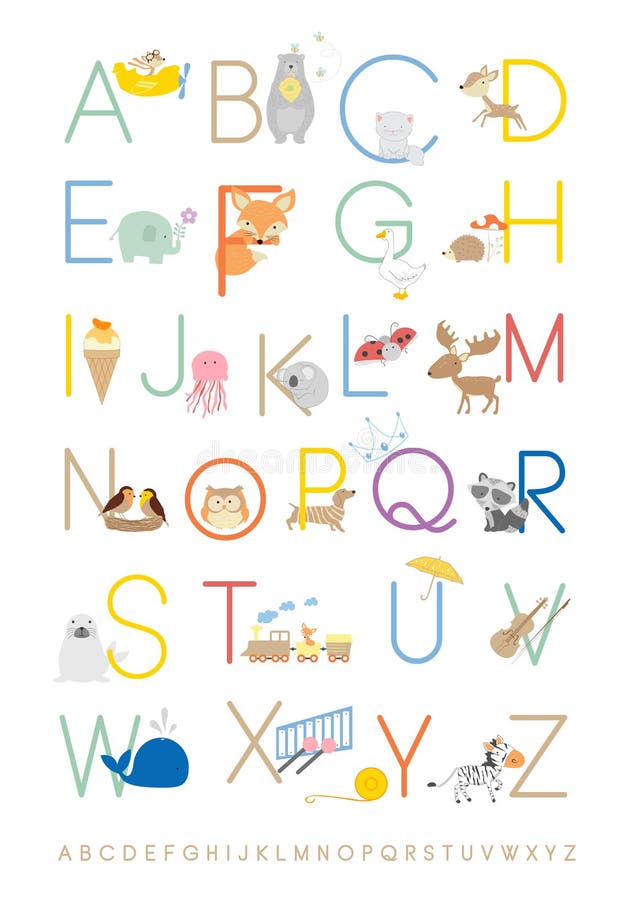 Adobrable Alphabet Chart stock illustration. Illustration of charts ...