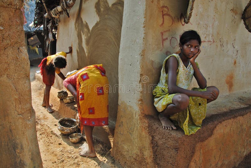 Adolescent Girl in Rural India Editorial Photo - Image of tribes, west ...