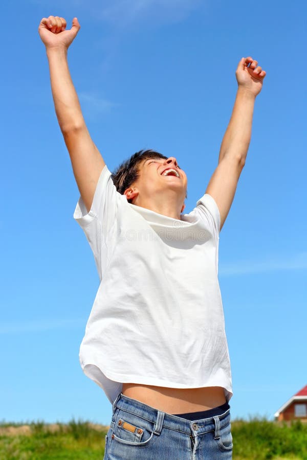 Adolescente felice fotografia stock. Immagine di sabbia - 10933312