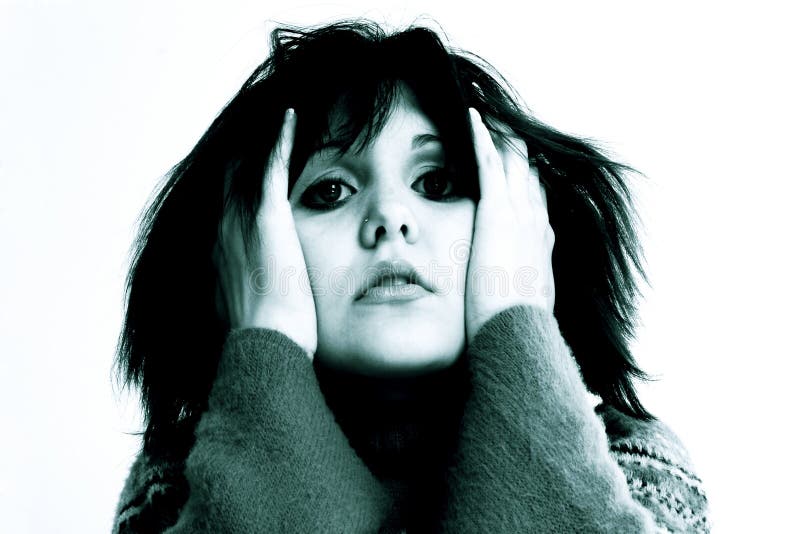 Adolescente incomodado foto de stock. Imagem de sério, menina - 251858