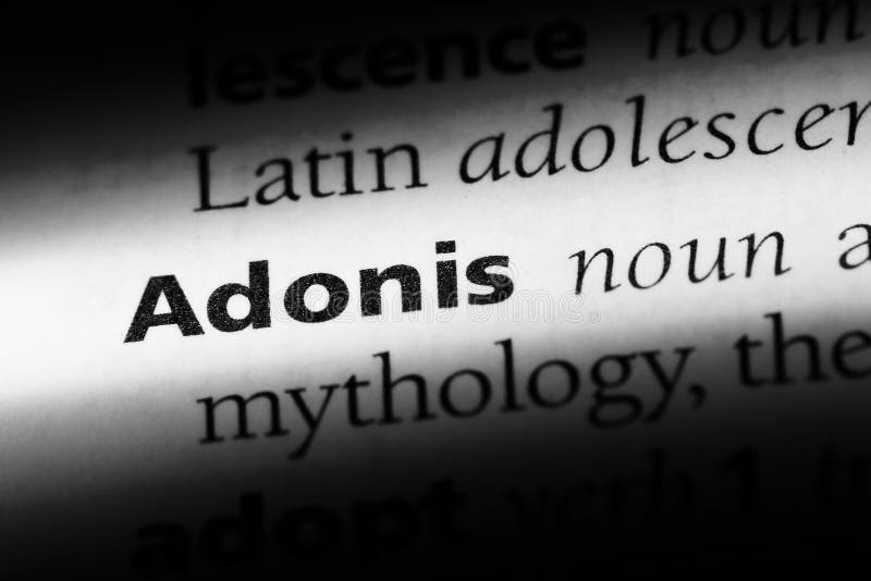 Adonis stockfoto. Bild von wort, idee, definition, makro - 114408068