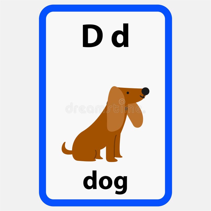Flashcard Letter D Dog Stock Illustrations – 61 Flashcard Letter D Dog ...