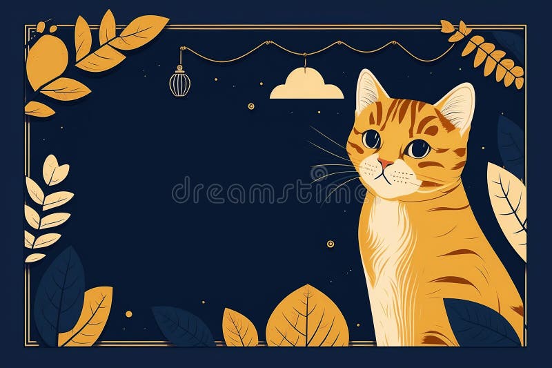 Adopt a Cat Banner with Space To Write. Generative AI. Stock ...