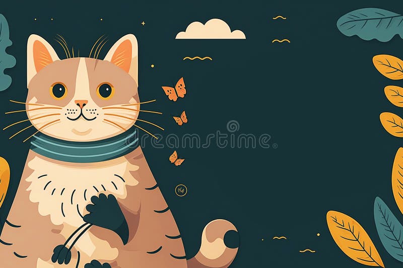 Adopt a Cat Banner with Space To Write. Generative AI. Stock ...