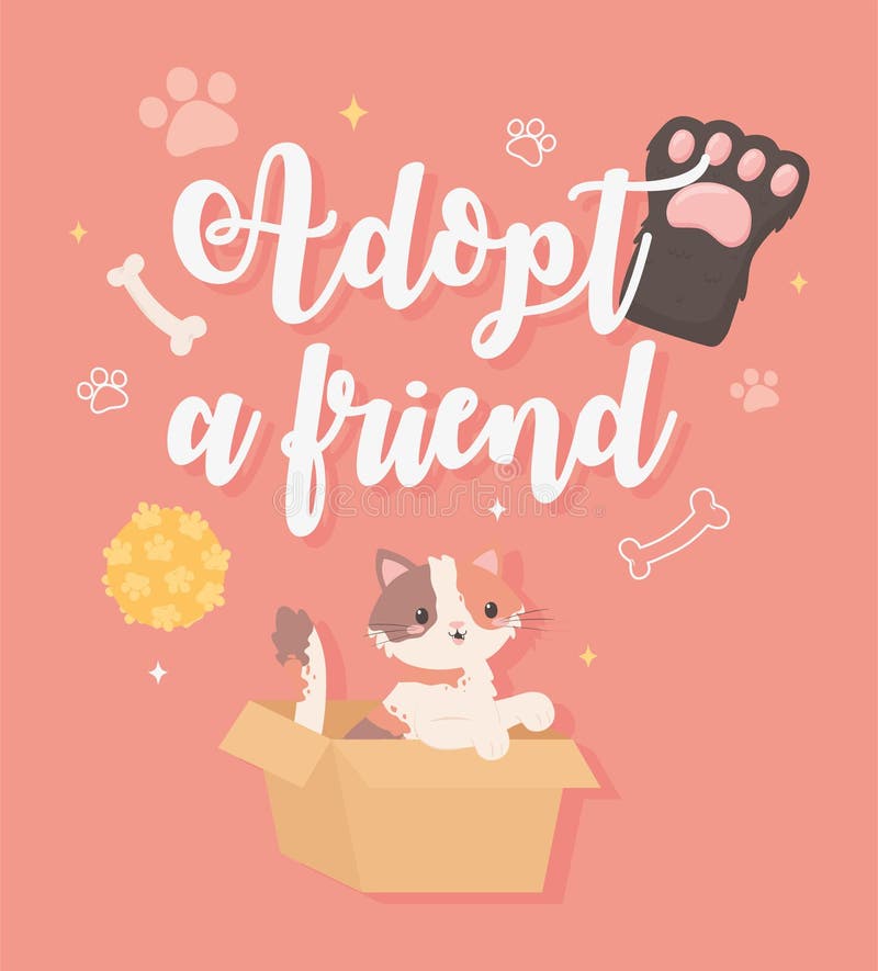 Adopt a friend stock vector. Illustration of domestic - 232222390