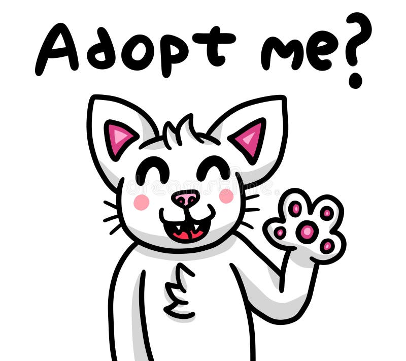 A Adorable Cat Adopt Me stock illustration. Illustration of adopted ...