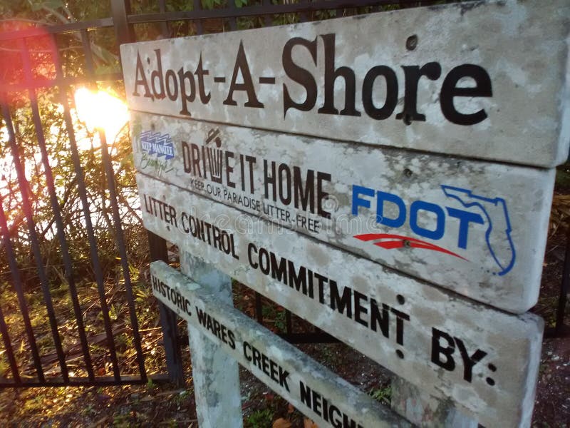 Adopt a shore sign editorial image. Image of shore, plants - 149231665