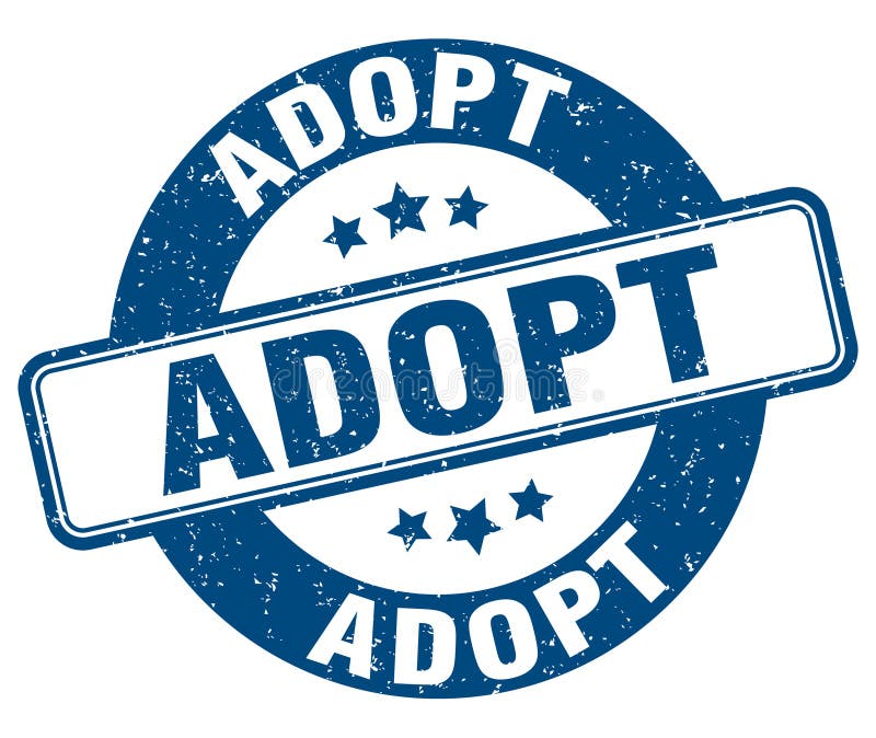 Adopt Stamp. Adopt Label. Round Grunge Sign Stock Vector - Illustration ...