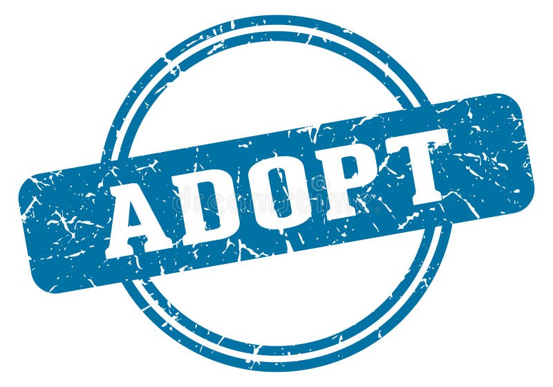 Adopt stamp stock vector. Illustration of graphic, element - 347685305