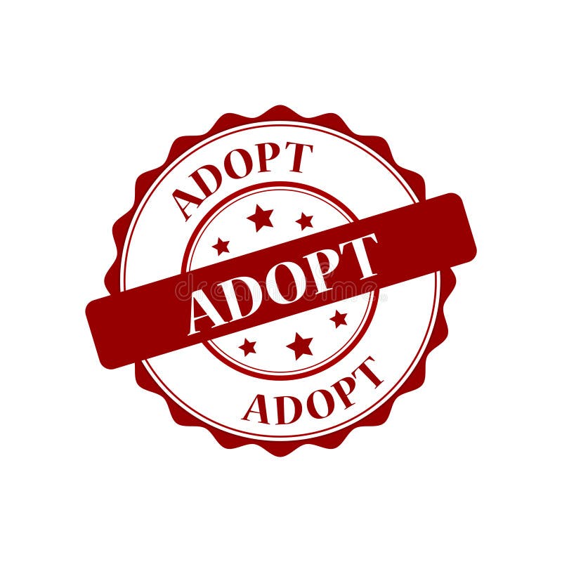 Adopt stamp illustration stock vector. Illustration of white - 106965447