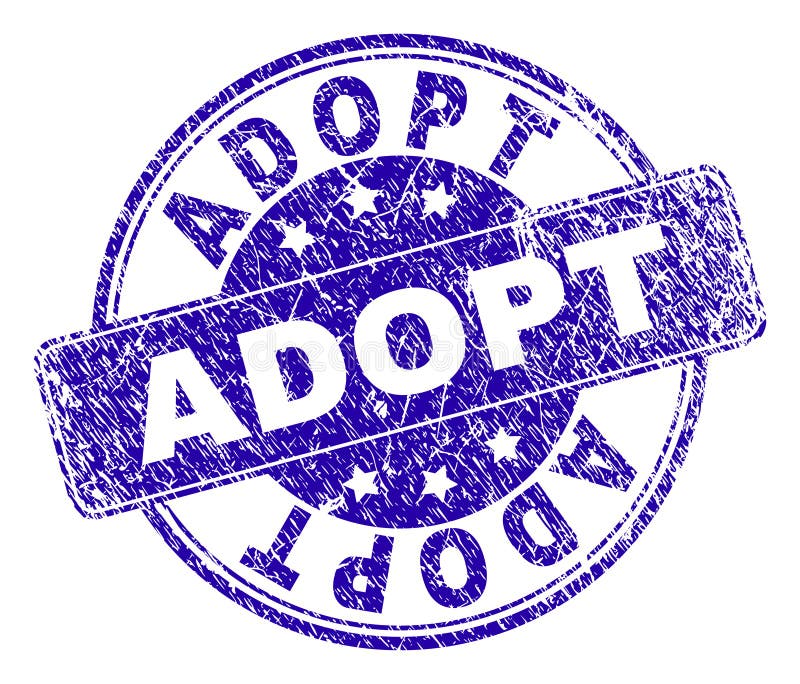 Scratched Textured ADOPT Stamp Seal Stock Vector - Illustration of ...