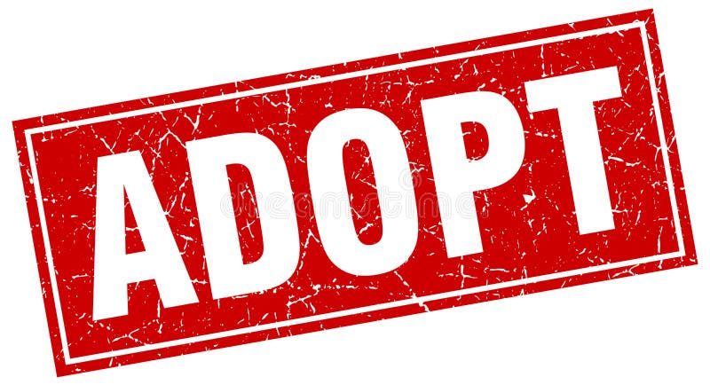 Adopt stamp stock vector. Illustration of retro, scratched - 125211536