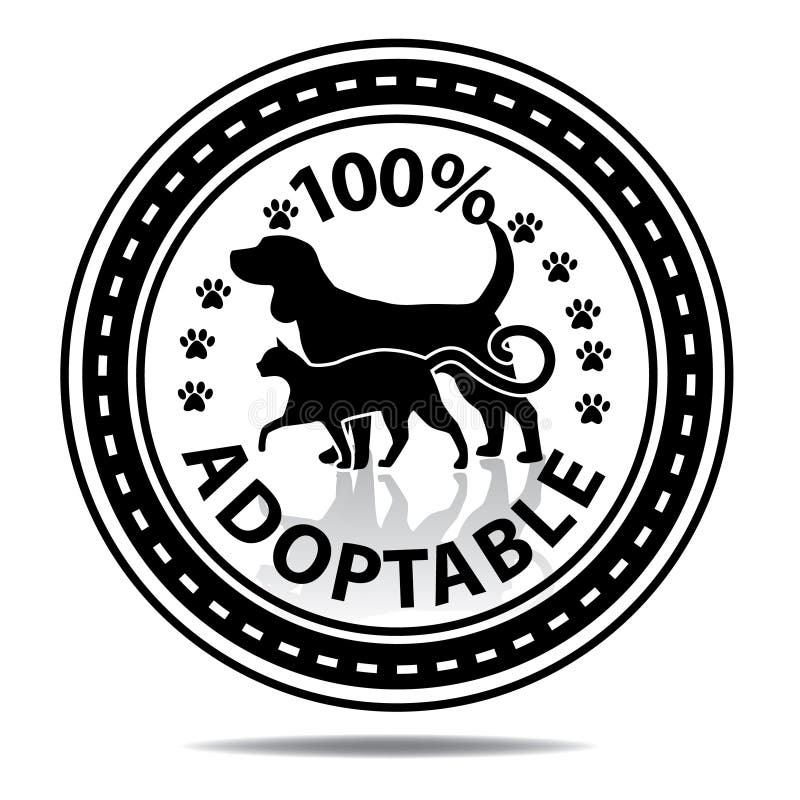 100 adoptable sticker stock vector. Illustration of group - 39480336