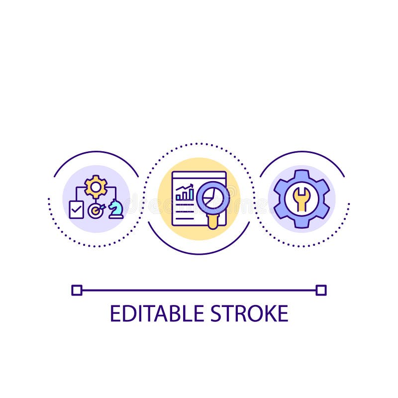 Adopting Digital Tools Loop Concept Icon Stock Vector - Illustration of ...