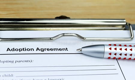 Adoption Agreement stock image. Image of application - 20892885