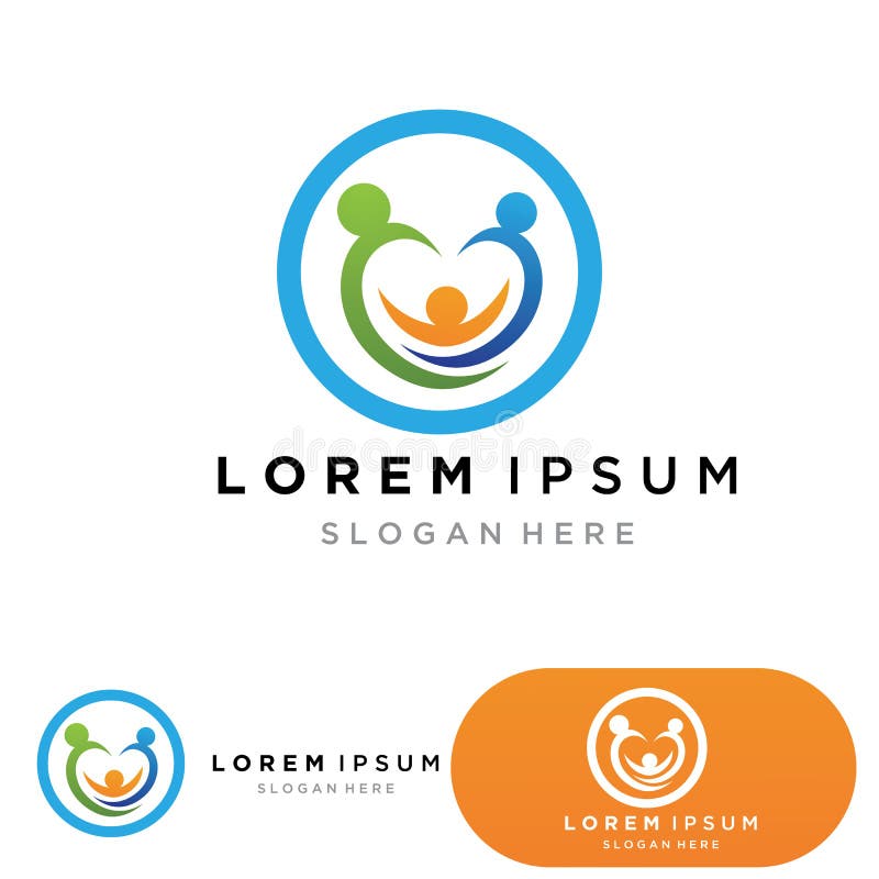 Adoption Children Logo and Symbol Health Vector Stock Vector ...