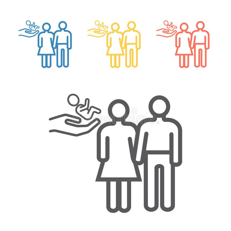 Adoption Line Icon. Vector Signs for Web Graphics Stock Vector ...