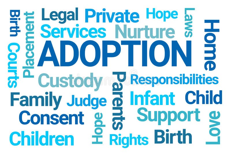 Adoption Word Cloud stock illustration. Illustration of judge - 214706991