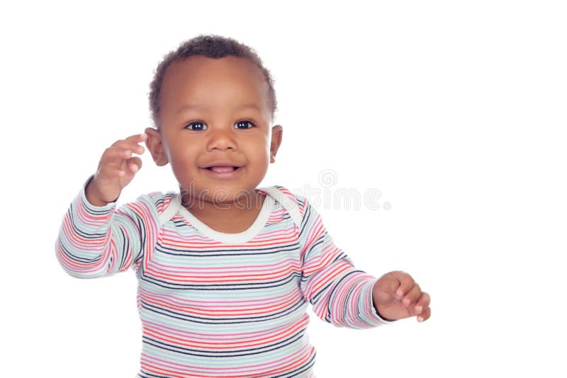 Adorable African Baby Smiling Stock Photo - Image of american, healthy ...