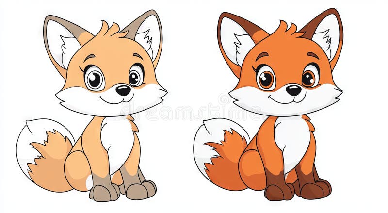 Adorable Animated Creature in Vibrant and Outlined Styles. Stock Photo ...