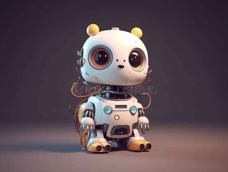 Adorable Animated Discord Robot. Generative Ai Stock Illustration ...