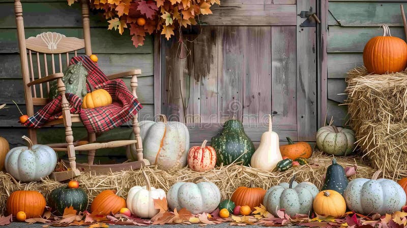 An Adorable Assortment of Butternut Squash Laid Out on Hay Stock ...
