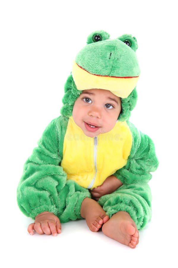 Adorable Baby Boy Dressed As a Frog Stock Image - Image of yellow ...