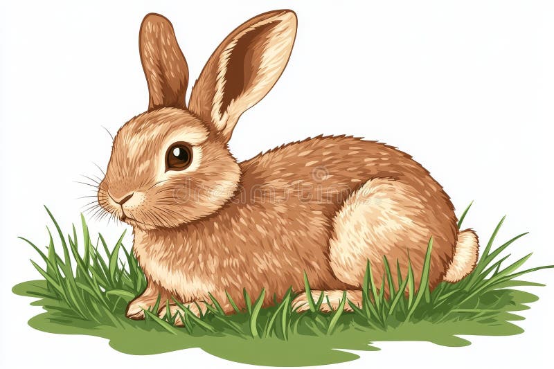 Adorable Baby Bunny Rabbit in the Grass, Created by Modern Stock Image ...