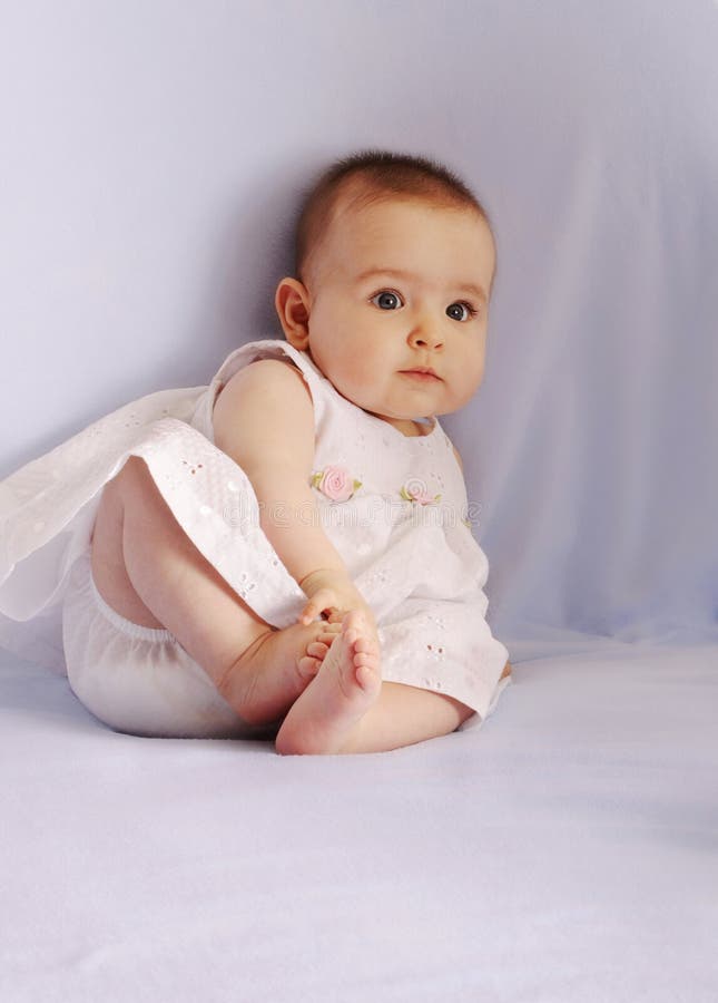 Adorable baby girl stock image. Image of infant, childhood - 26299577