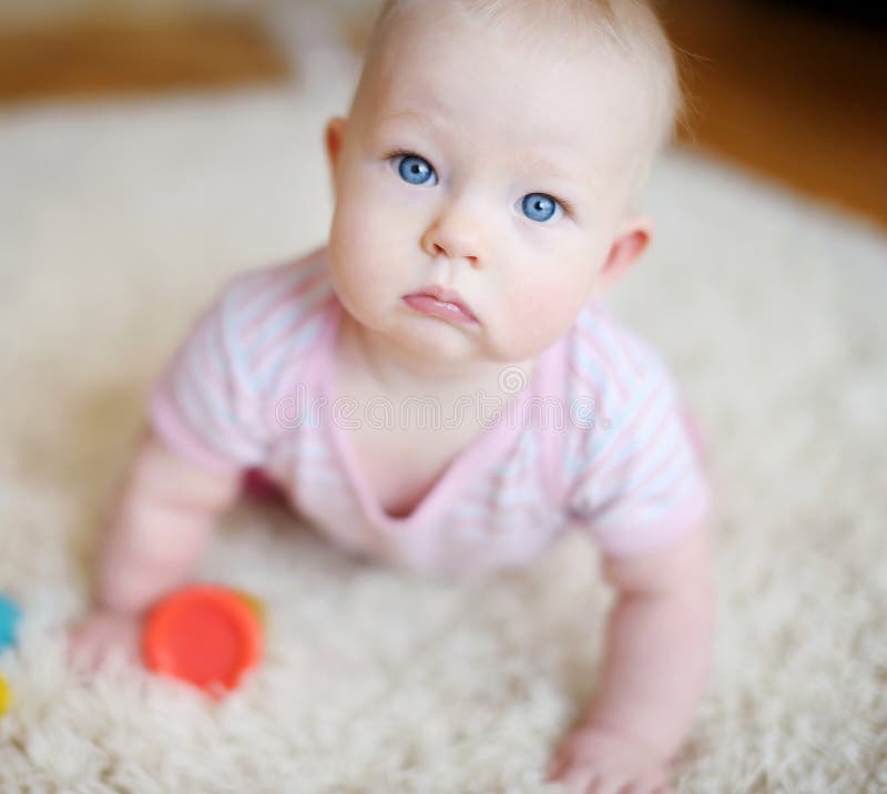 Adorable baby girl stock photo. Image of close, little - 28910876