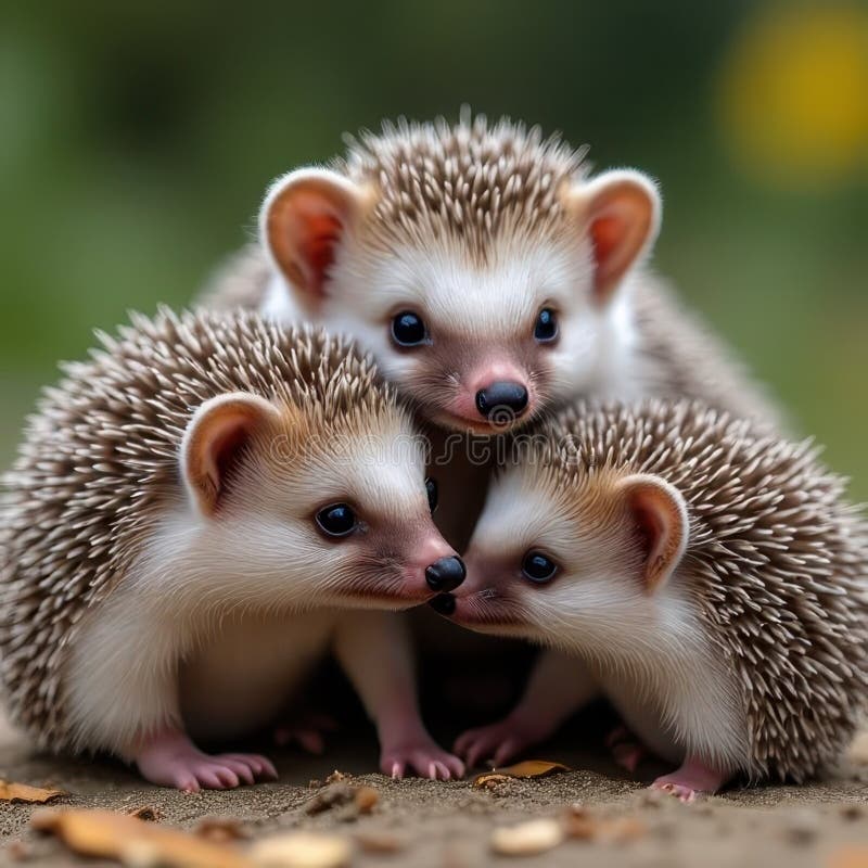 Adorable Baby Hedgehog Family Stock Photo - Image of expression, tiny ...
