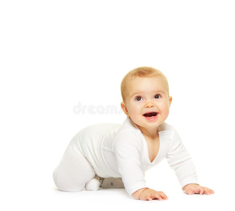 Child Baby Toddler Sitting Facing Backwards Back Rear View Stock Image ...