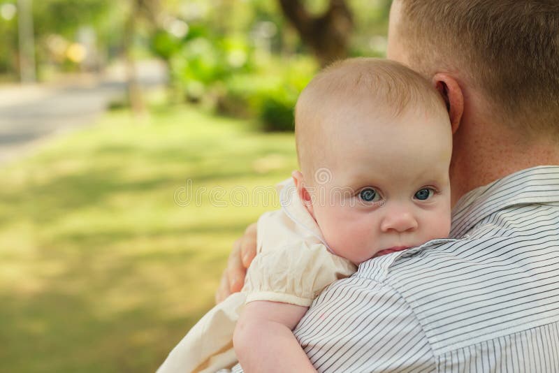 Adorable baby stock image. Image of face, fatherhood - 50161779